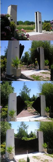 Cadiou invente le portail à ouverture "papillon" - Jardins et exterieurs