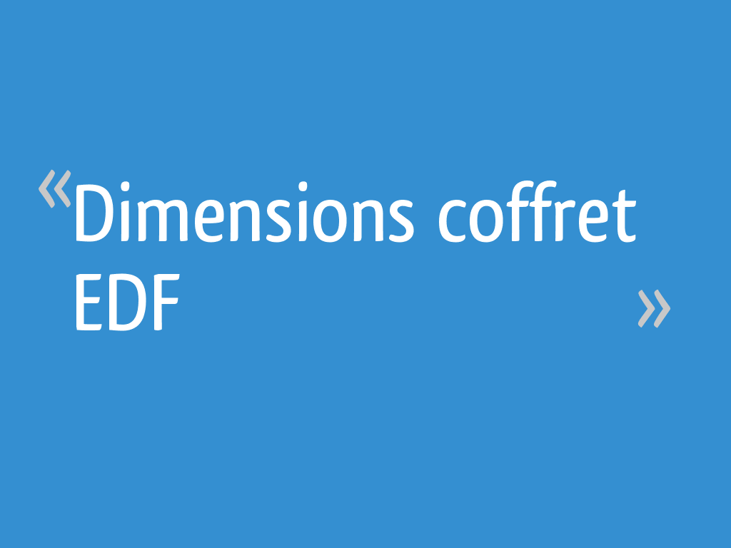 Dimensions coffret EDF - 5 messages