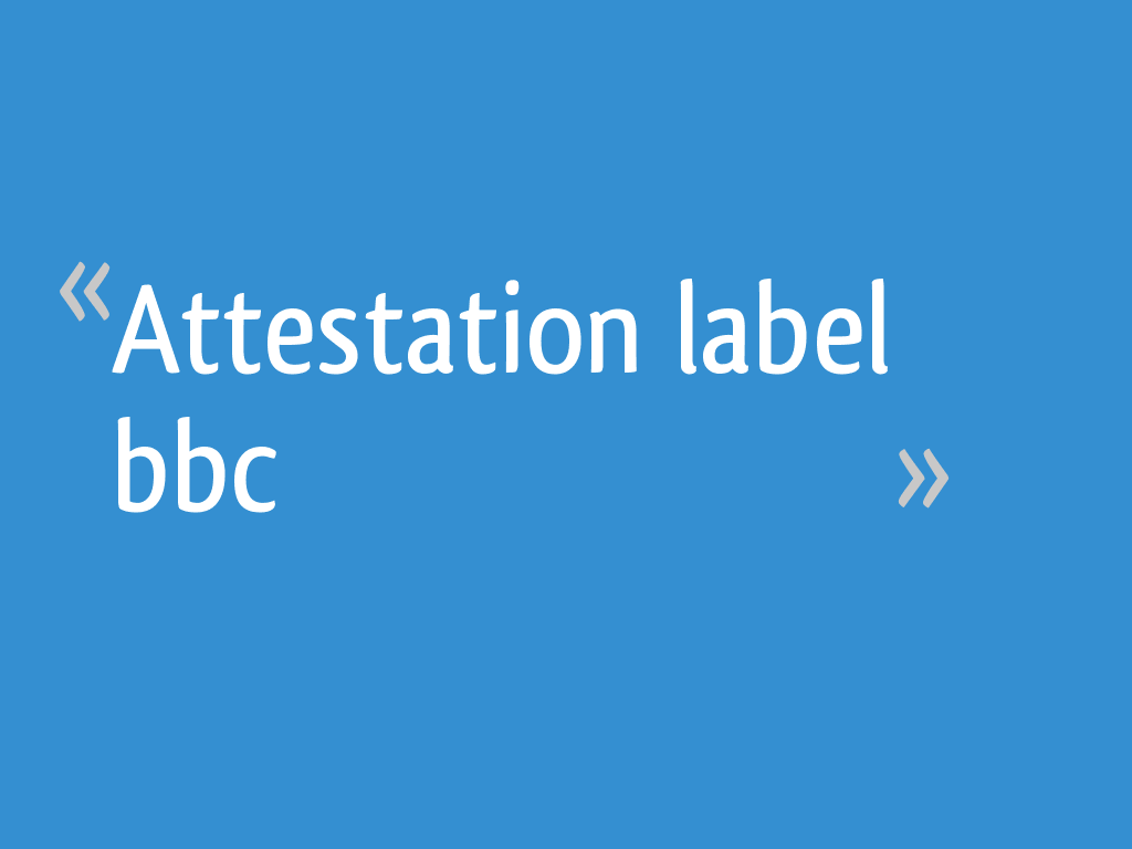 Attestation label bbc - 14 messages