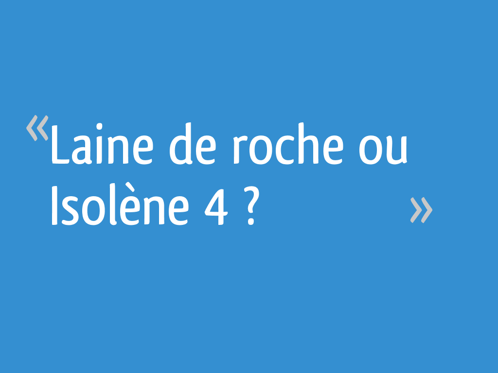 Laine de roche ou Isolène 4 ? - 6 messages