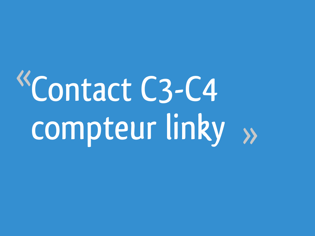 Contact C3-C4 compteur linky - 64 messages