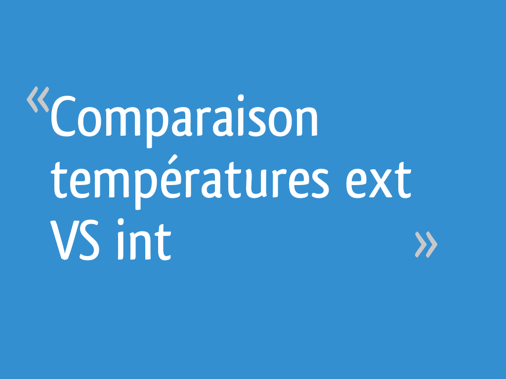 Comparaison températures ext VS int