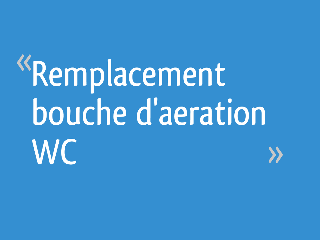 Remplacement Bouche Daeration Wc 10 Messages