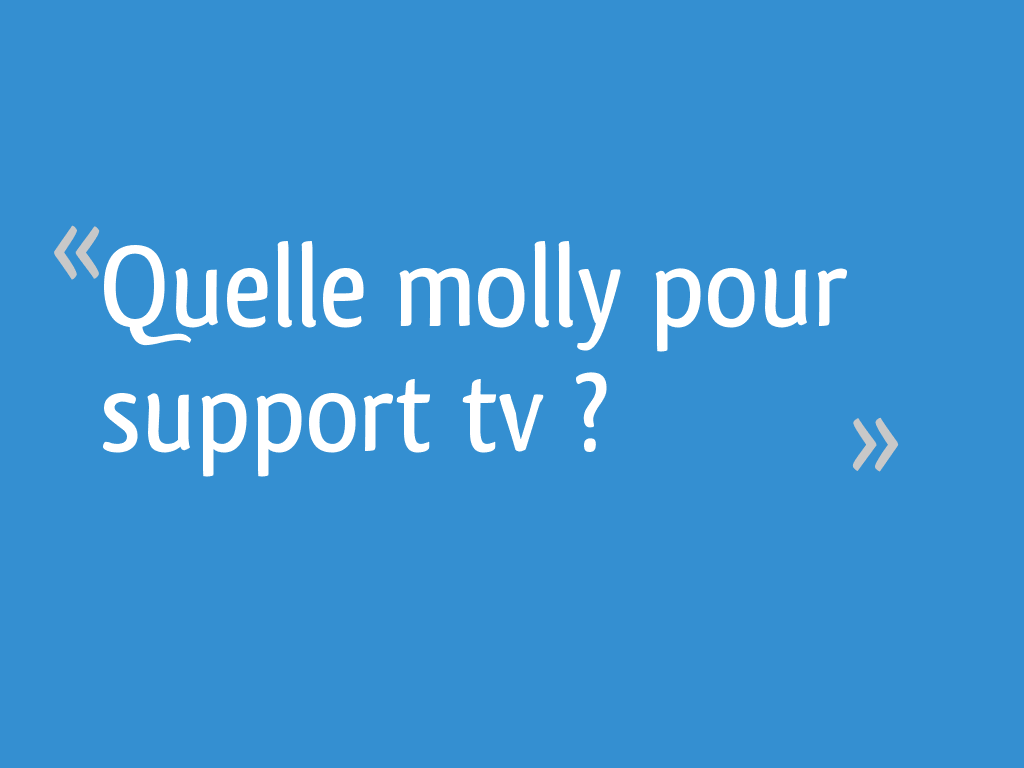 Quelle molly pour support tv ? [Résolu] - 8 messages