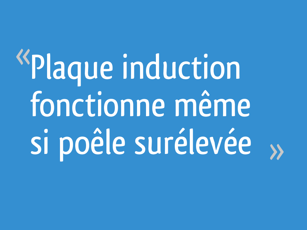 Plaque induction fonctionne même si poêle surélevée - 6 messages