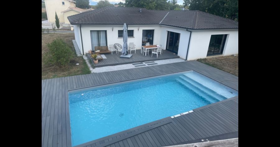 Construction terrasse composite, Verac (Gironde)