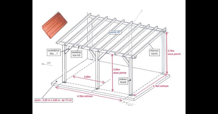 Vos conseils pour réaliser mon appenti bois, Ablis (Yvelines)